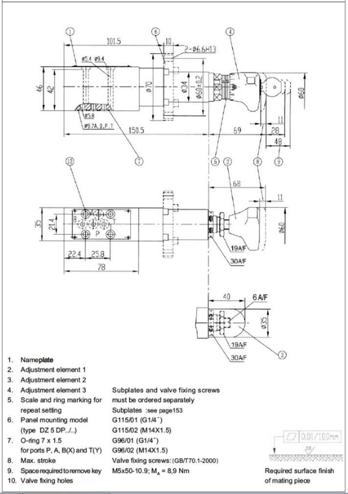 DZ5DP Direct Operated Pressure Sequence Valve Type DZ5DP